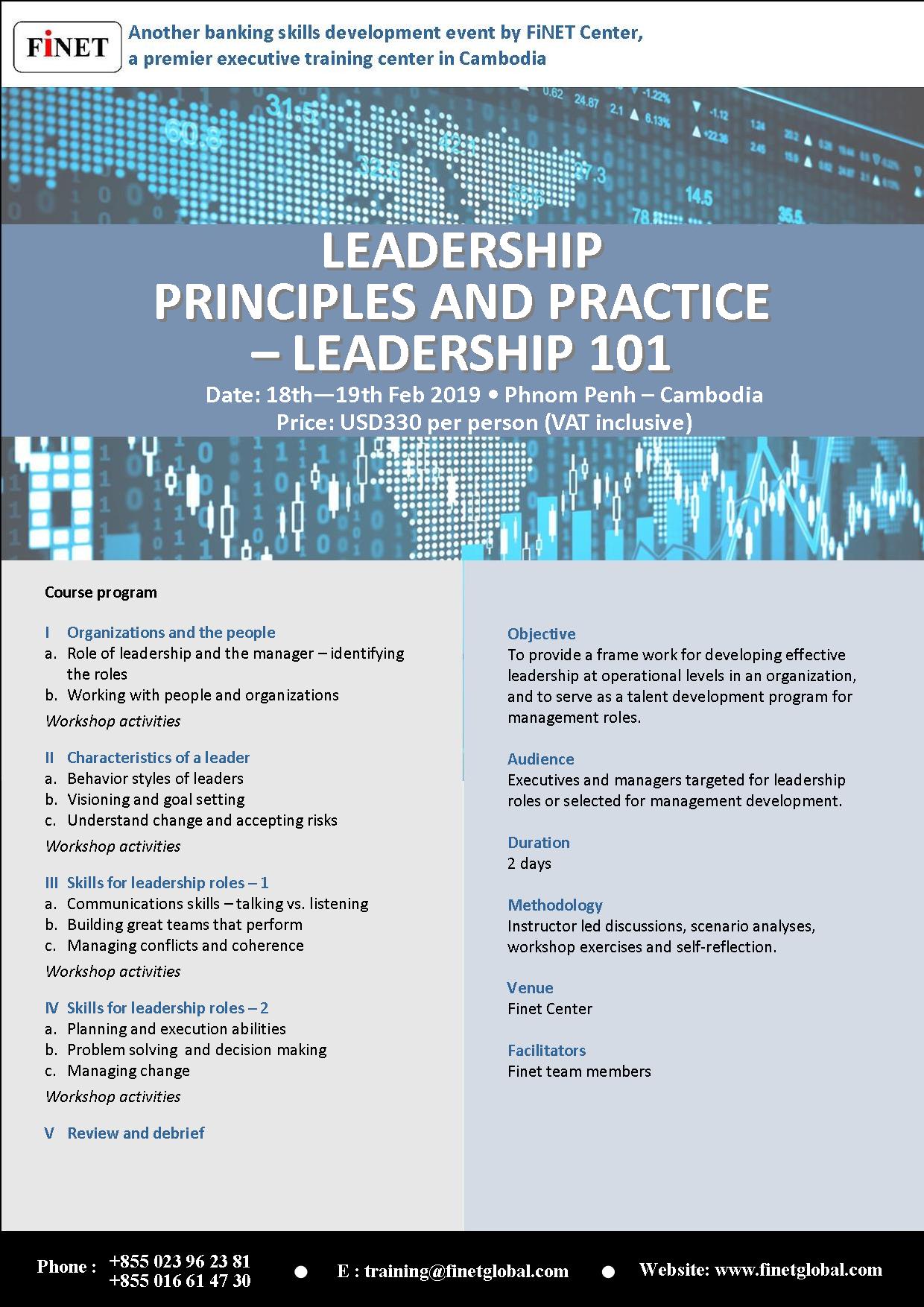Leadership Principles And Practice – Leadership 101